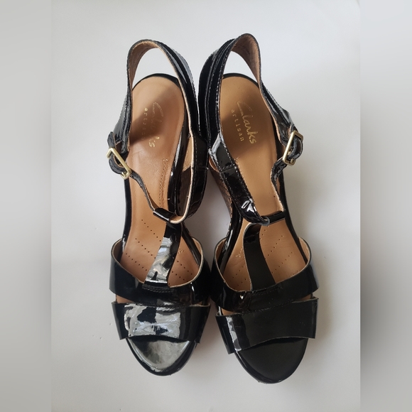 Clarks | Shoes | Clarks Artisan Amelia Roma Smooth Black Patent Leather ...